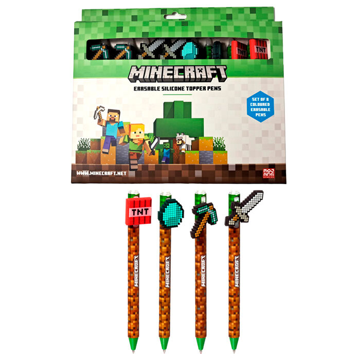Minecraft 8 színes törölhető toll – ArvoaKids